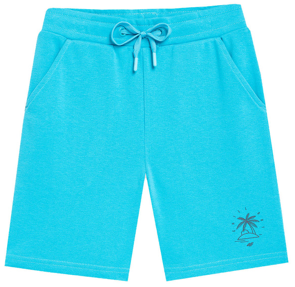 Krótkie spodenki 4F M047 szorty dresowe niebieskie niebieski | Chłopiec \ Odzież \ Spodenki ...